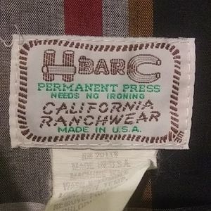 H Bar C | Shirts | Vintage Mens Shotgun Style Western Shirt | Poshmark